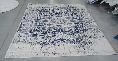CREAM / NAVY 8' X 10' Back Stain Rug, Reduced Price 1172701000 MAD603D ...
