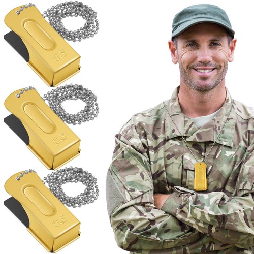 3 Pieces Dog Training Clicker Necklace Signaling Cricket Clicker Brass ...