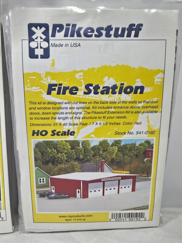 Hal's Hobbies & Fire Station HO Scale Kit Lot Train Layout Diorama ...