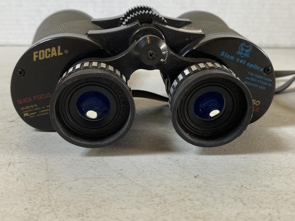 Kmart Focal Binoculars Slam Cat Optics 10x50 Wide Angle 20-20-9IS 1D31 | eBay