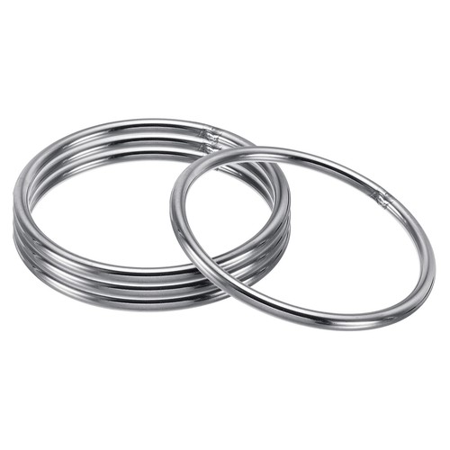 80mm Metal O Rings, 4 Pack 304 Stainless Steel Round Rings for Hardware ...