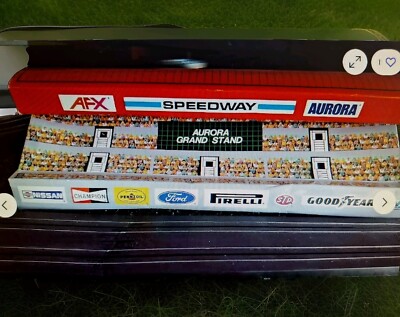 3pc Lot AFX Aurora Cardboard 2 Grandstands & 1 Garage for Slot Car ...