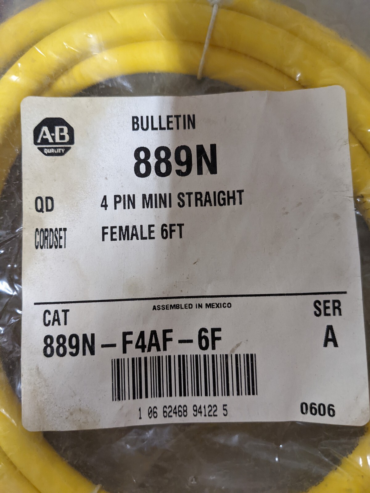 ALLEN BRADLEY BULLETIN 889N-F4AF-6F SER A (FEMALE 6FT) 💥 NEW. SHIPS ...