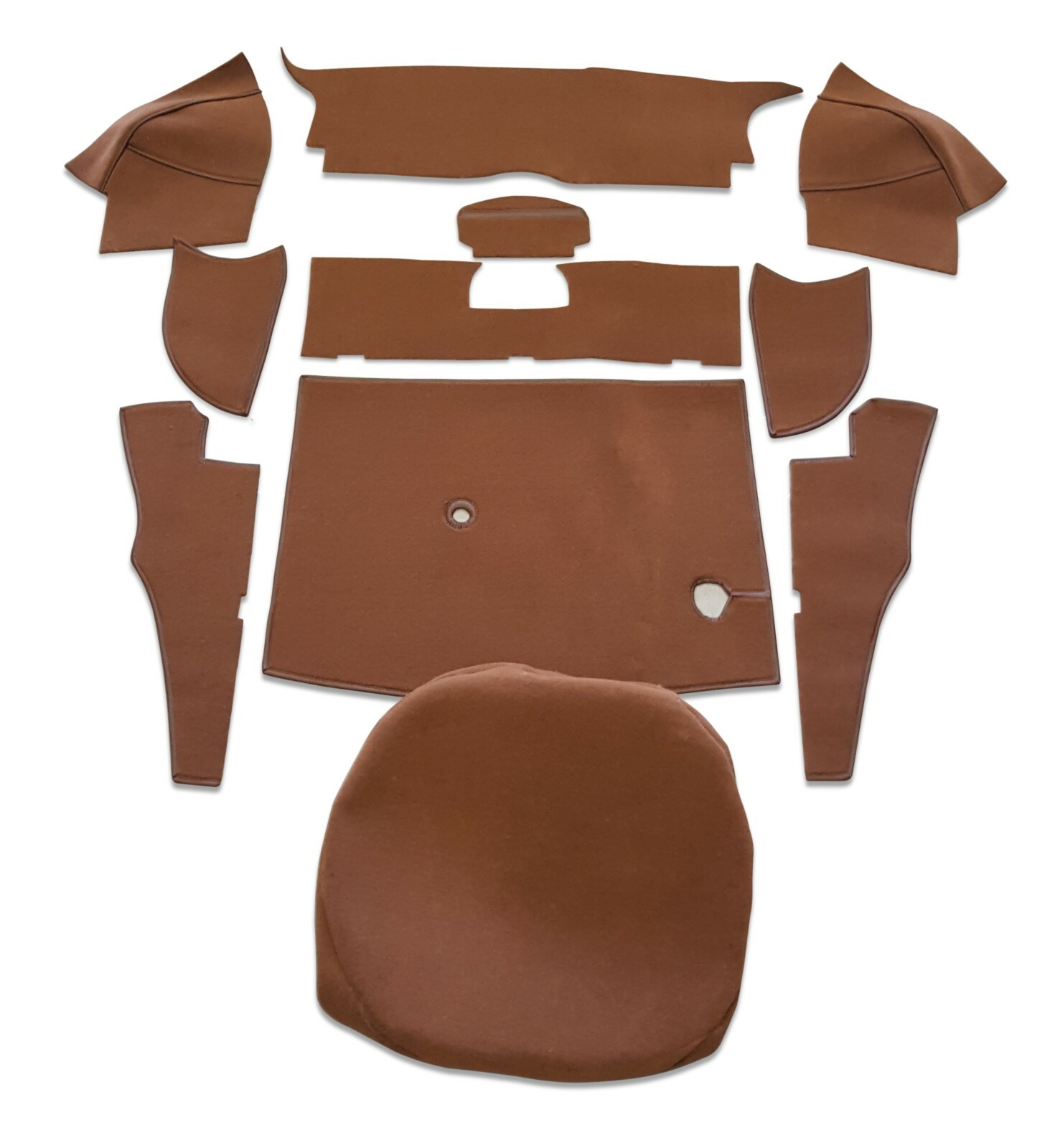 MGB Roadster 1962 -1980 Trunk 11 Piece Carpet Set - Autumn BROWN *Trunk ...