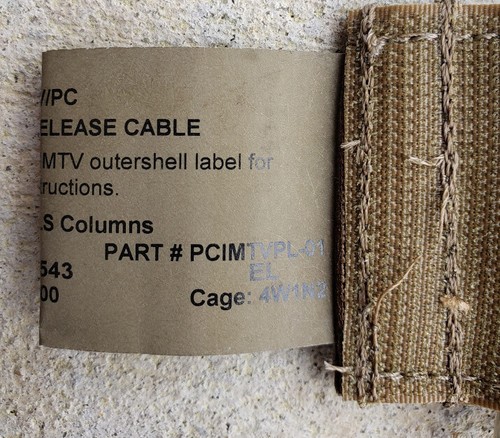 USMC Coyote IMTV/PC Emergency Release Cable (Pull Cable) With NSN ...