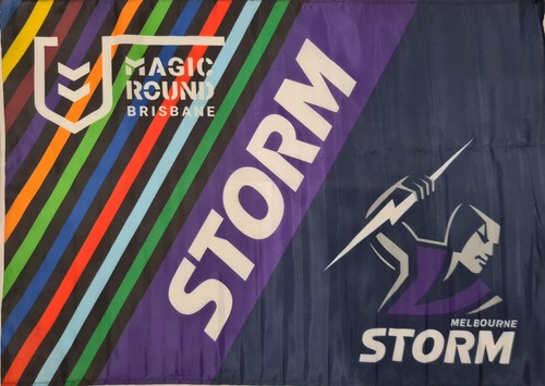 2023 NRL MAGIC ROUND OFFICIAL SUPPORTER FLAG – MELBOURNE STORM | eBay ...