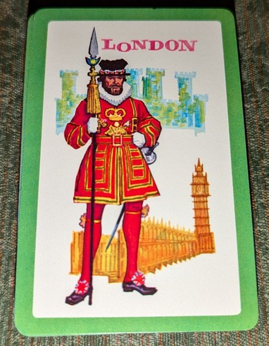 Vintage London Big Ben Beefeater Man Souvenir Playing Cards Deck | eBay