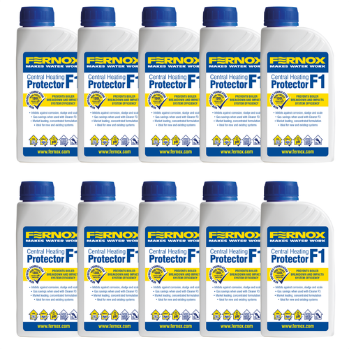 10 x Fernox F1 Protector 56599 500ml Central Heating Inhibitor ...