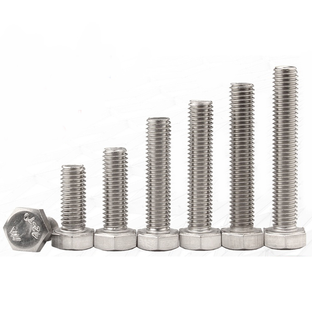 M8X10-100mm A2 Stainless Steel Outer Hexagon Hex Head Metric Bolts ...