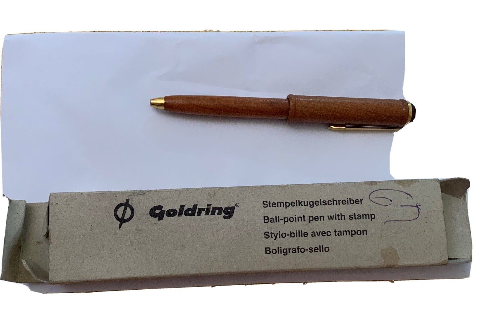 GOLDRING BALLPOINT PEN WITH HIDDEN RUBBER STAMP AND INKPAD | eBay