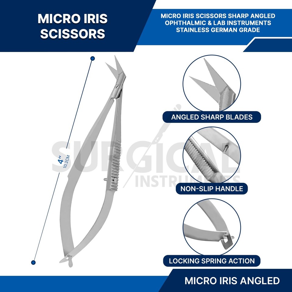 Micro Iris Scissors Sharp/Angled Ophthalmic & Lab Instruments German Grade | eBay
