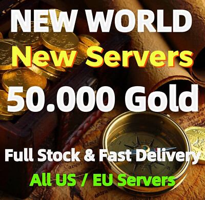 New World Gold Coins 50k / US East West EU Central / NW Fresh New ...