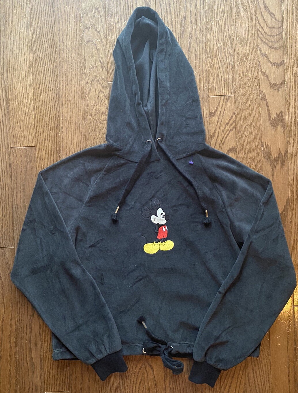 Disney Mickey Mouse Velour Velvet Hoodie Sweat Shirt … - Gem