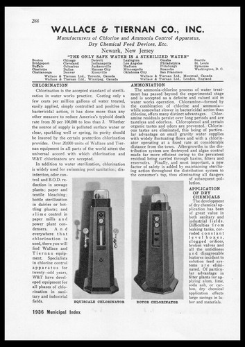 1936 Wallace & Tiernan Water treatment systems Newark NJ Vintage trade print ad | eBay