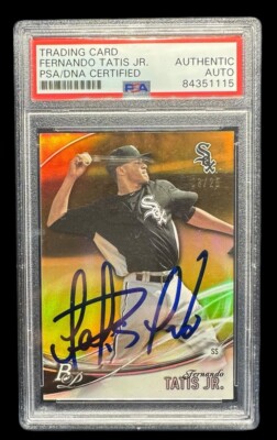 Fernando Tatis Jr Signed 2016 Bowman Platinum /25 Orange Autographed ...