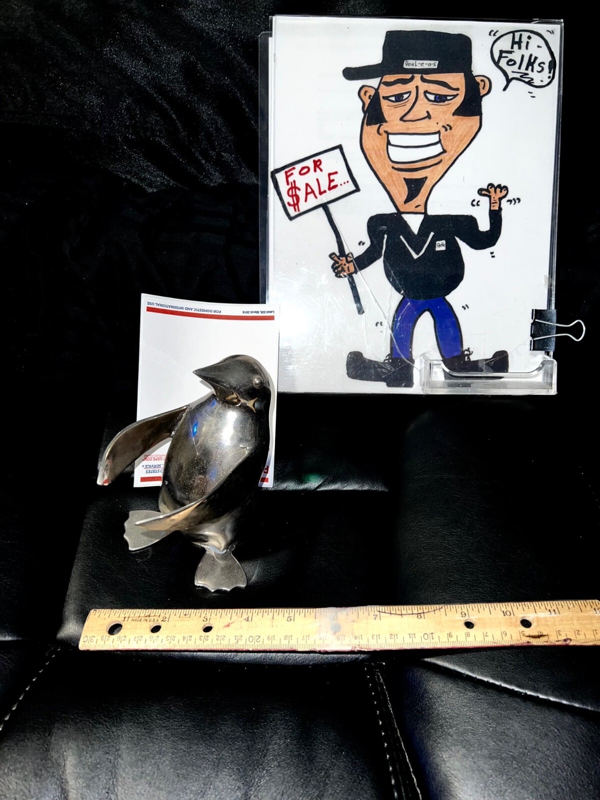 PENGUIN BUTLER SILVER PLATED BY RESTORATION HARDWEAR NEEDS A HUG HEAVY ...