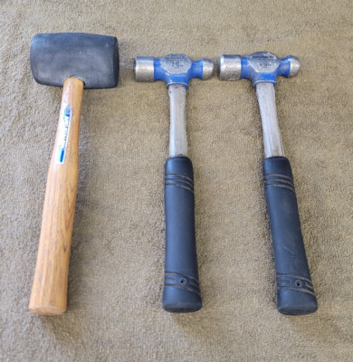 3 Vaughan Rubber Mallet Ball Peen Pein Hammer 16 oz 010-C8 GRM2B 20oz ...