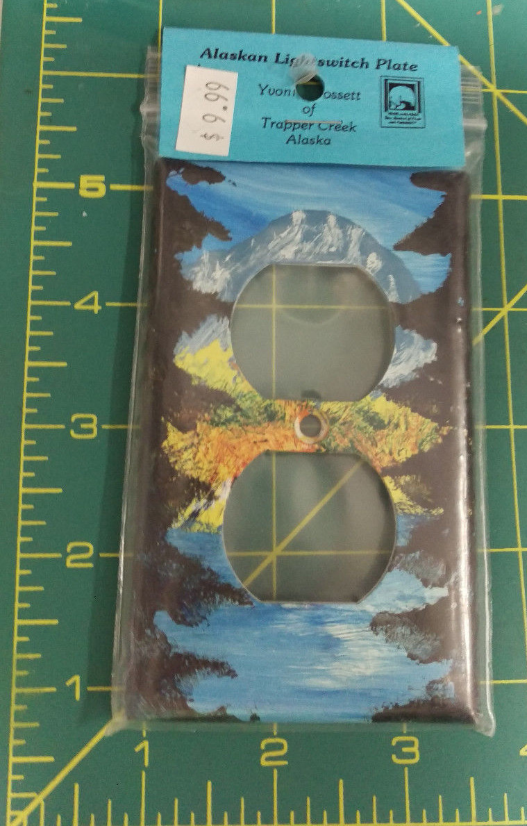 NEW Hand Painted Alaska outlet cover, Beautiful scene hand painted in ...