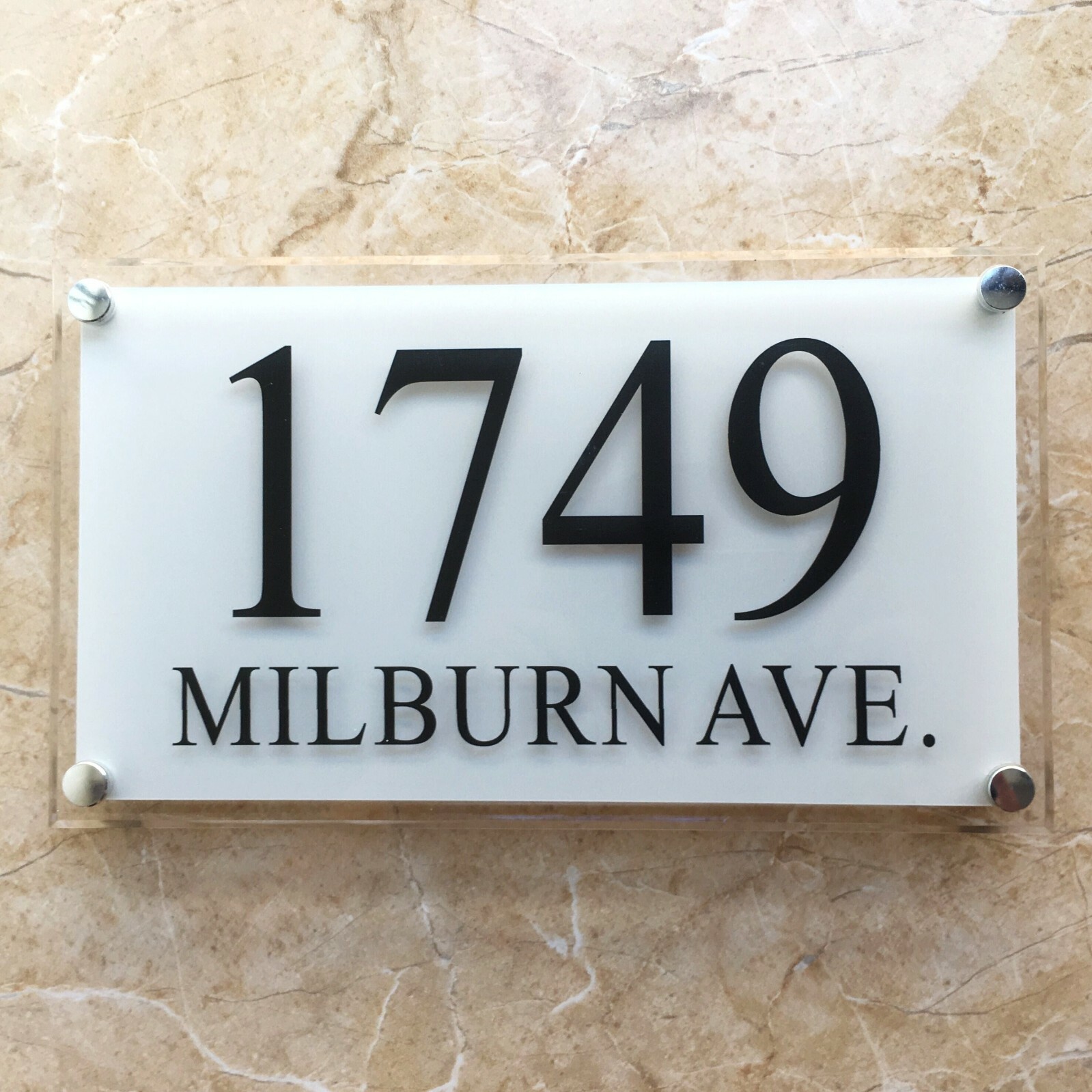 Large MODERN Crystal effect House Signs Plaques Door Numbers Name Plate ...