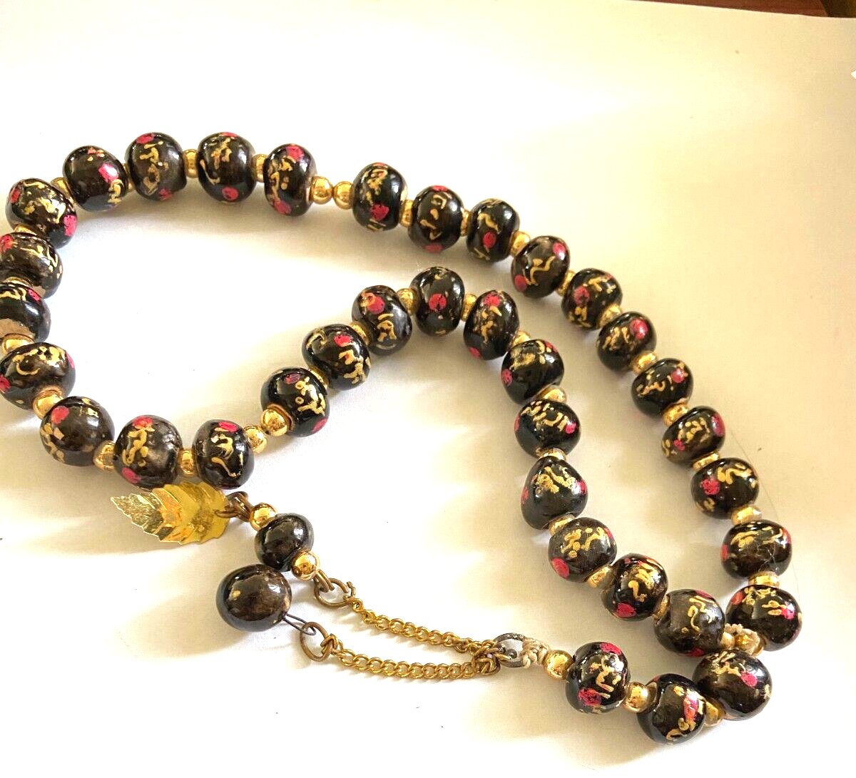 Tasbih Masbaha black large stone with written names of God | eBay