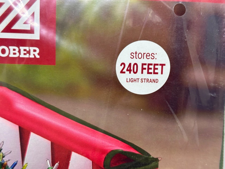 ZOBER Christmas Light Storage Box 17x12x10 w/4 light wraps Stores up to ...