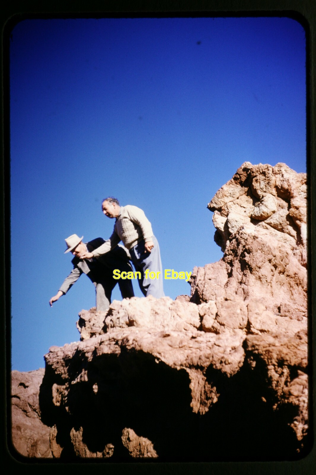 Men on Rocks in California in 1955, Kodachrome Slide aa 9-5b | eBay