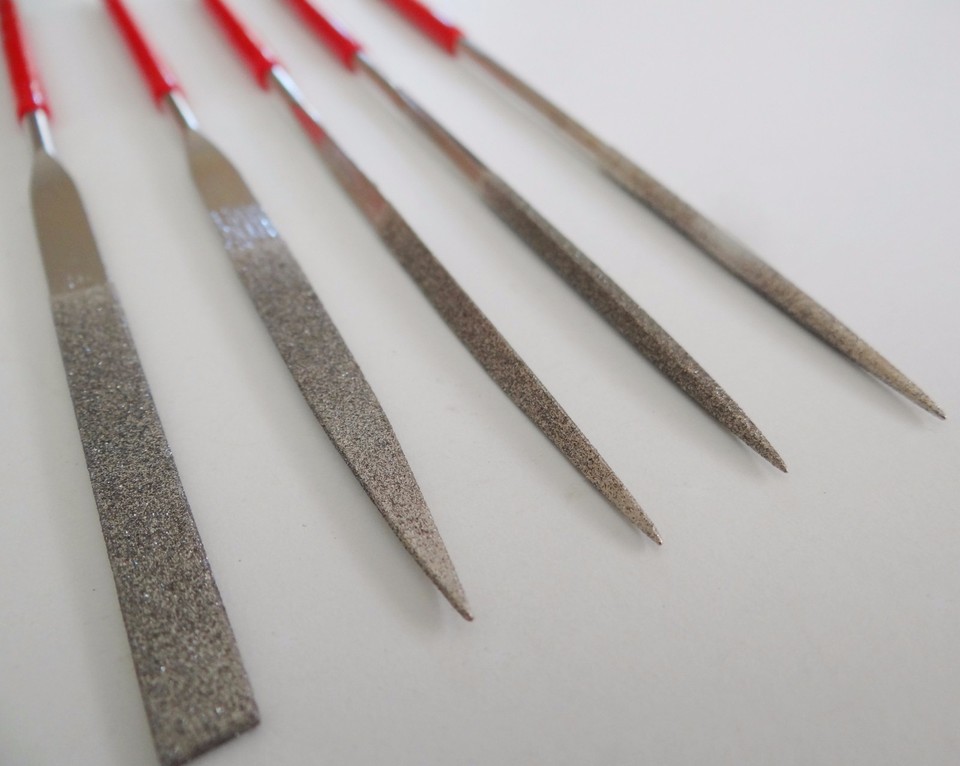 5pc 5.5" Diamond Needle File Set 3mm x 140mm x 50mm Carving Ceramics ...