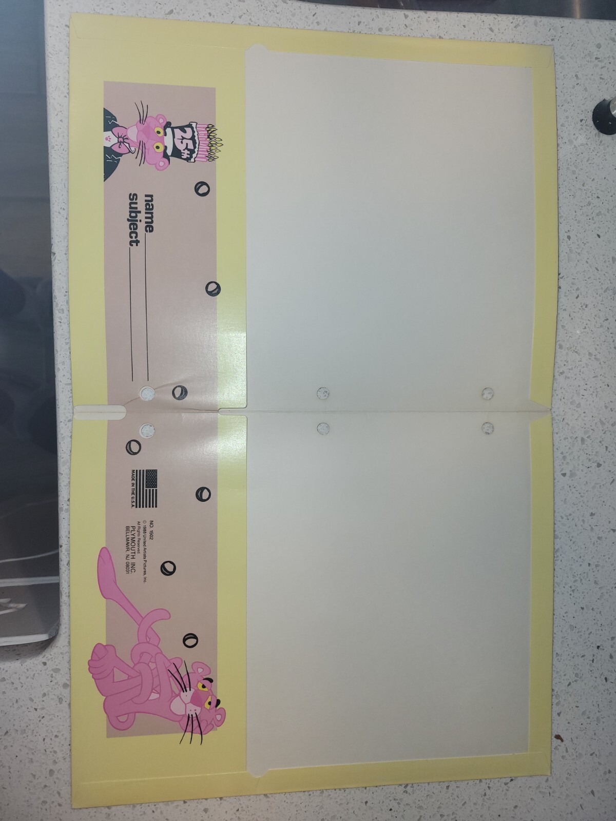 Vintage Rare 1988 Pink Panther Folder 25th anniversary | eBay