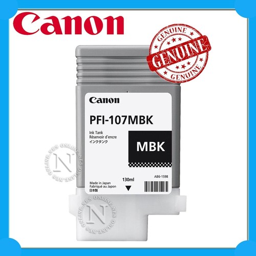Canon Genuine PFI107MBK MATTE BLACK Ink>IPF670/IPF680/IPF685/IPF770 ...
