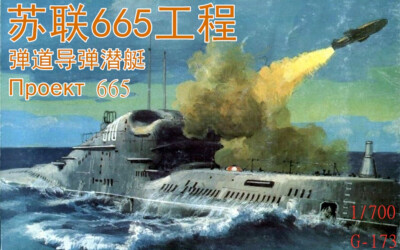 G-173 1/700 Soviet Project 665 Ballistic Missile Submarine Model Kit | eBay
