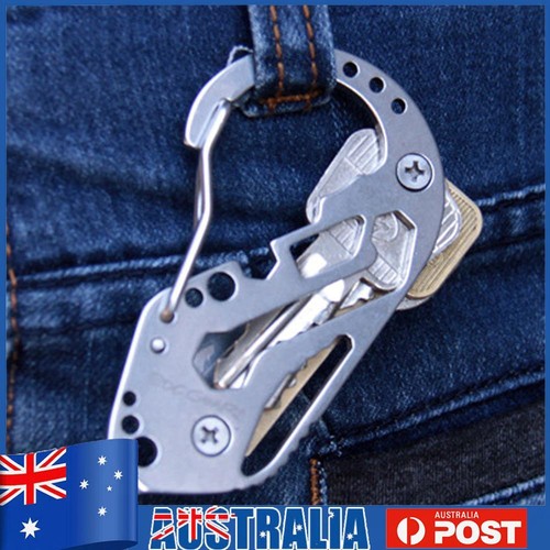 Key Holder Stainless Steel Key Ring Screwdriver Multi-function for Hiking Travel | eBay