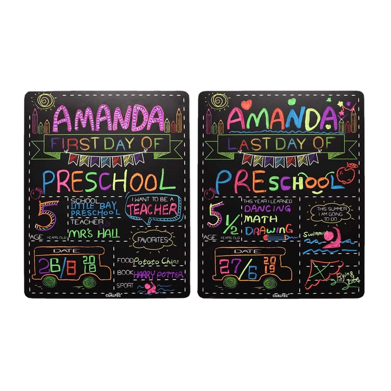 Back to School Sign Portable Wooden Chalkboard for Reception | eBay
