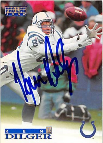 Ken Dilger autographed Football Card (Indianapolis Colts) 1996 Pro Line ...