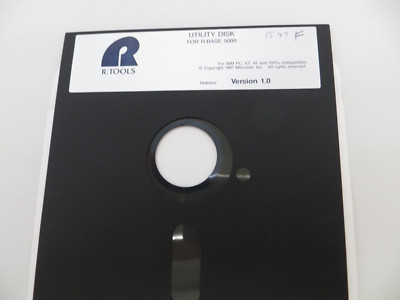 1987 5.25" Floppy Disk R: TOOLS Utility Disk For R: Base 5000 Version 1 ...