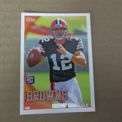 Colt McCoy RC 2010 Topps #194 Cleveland Browns Redskins Cardinals U ...