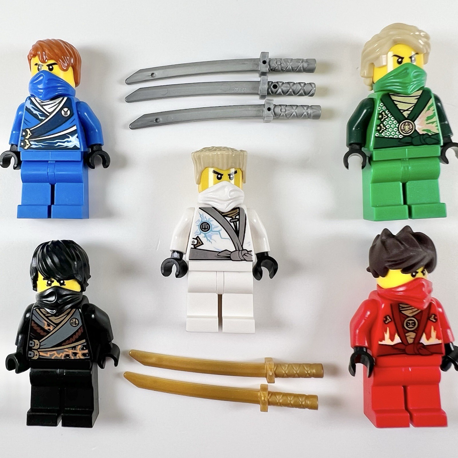LEGO Ninjago Techno Robe Rebooted Minifigure Lot of 5 Zane Jay Lloyd ...