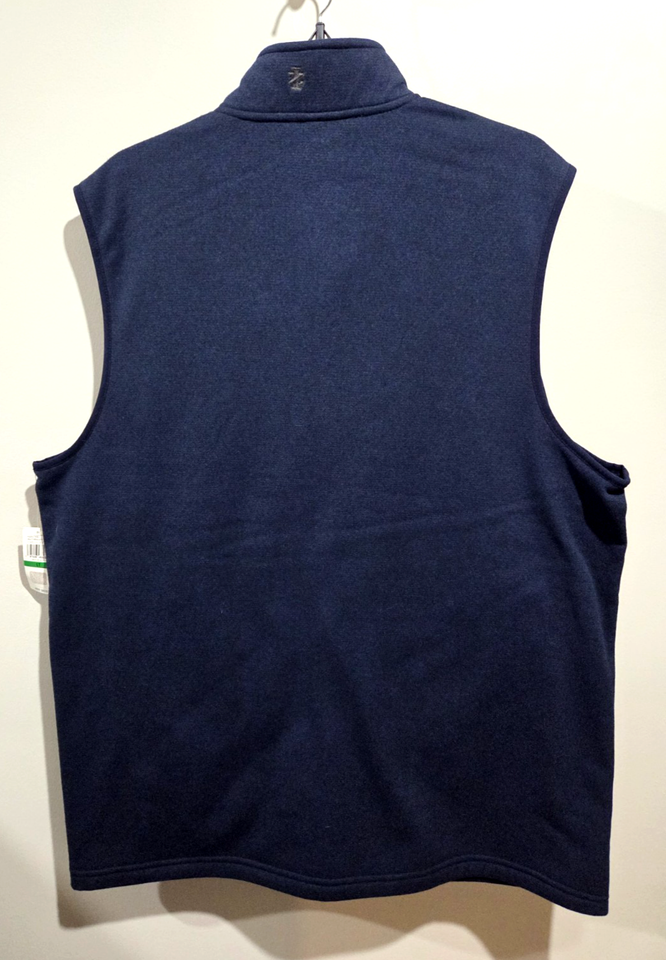 IZOD Vest Mens Large Tall Full Zip Outdoor Fleece Navy Blue NEW | eBay