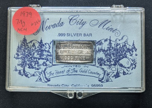 Rare ~ 1977, 1978, 1979 Nevada City Mint .999 Silver Bars ~ All #296 ...