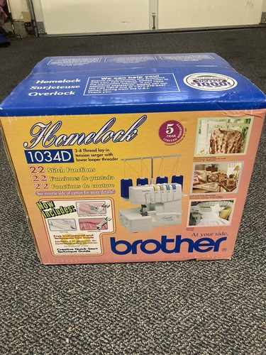 NEW Brother 1034D 3/4 Thread Serger Machine Homelock Differential Feed ...