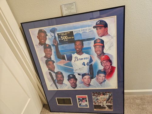 500 Home Run Club Ltd. Edition Signed and FRAMED Lithograph #10/25 12 ...