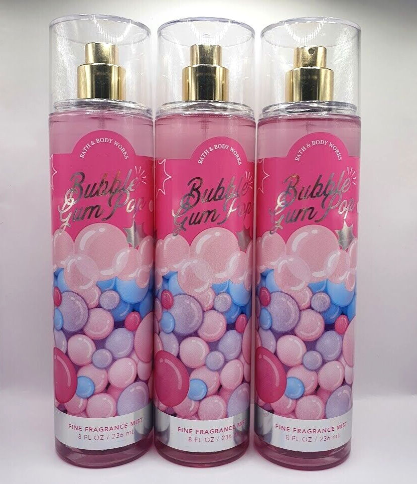 BATH AND BODY WORKS BUBBLE GUM POP BODY MIST 8 FL OZ (SET OF 3) | eBay