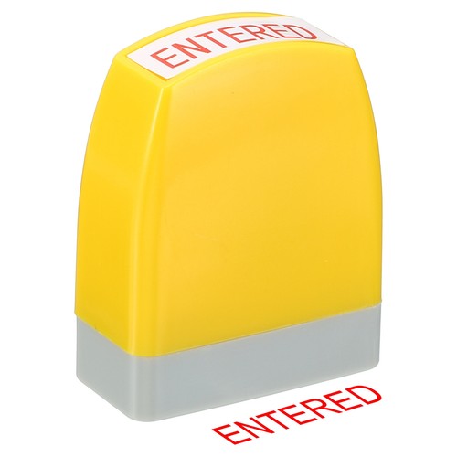 Entered Notice Stamp, Office Stamp Pre Inked Stamp, Yellow 656320764520 ...