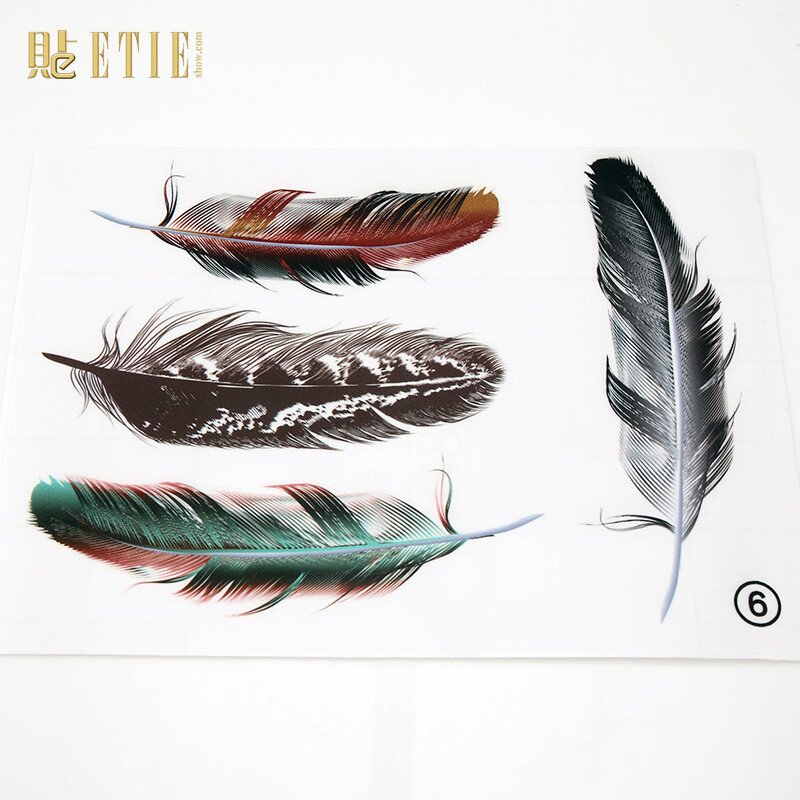 New Distinctive Car Feather Car Stickers Transparent Spray-Painted ...