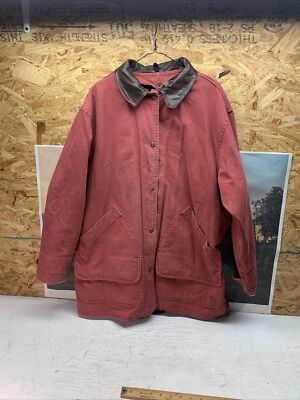Woolrich Jacket Womens L Pink Vintage Barn Chore Coat Fleece Wool Lined ...