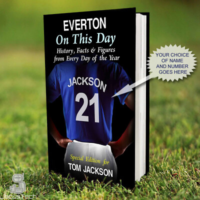 EVERTON Book, PERSONALISED. History Facts. Everton Fan Gift. Football ...