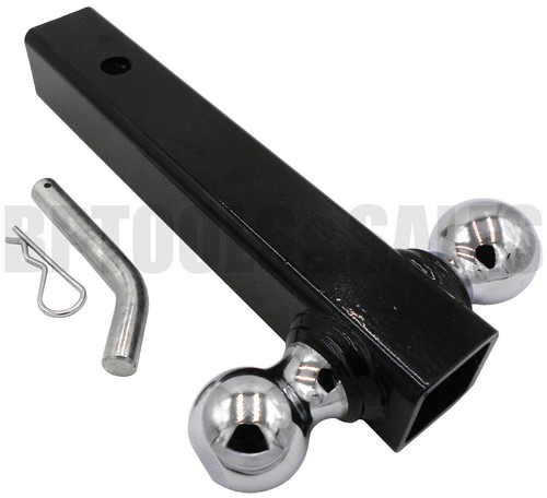 1-7/8" & 2" Double Hitch Ball Tube Receiver Tow Mount Truck Trailer ...