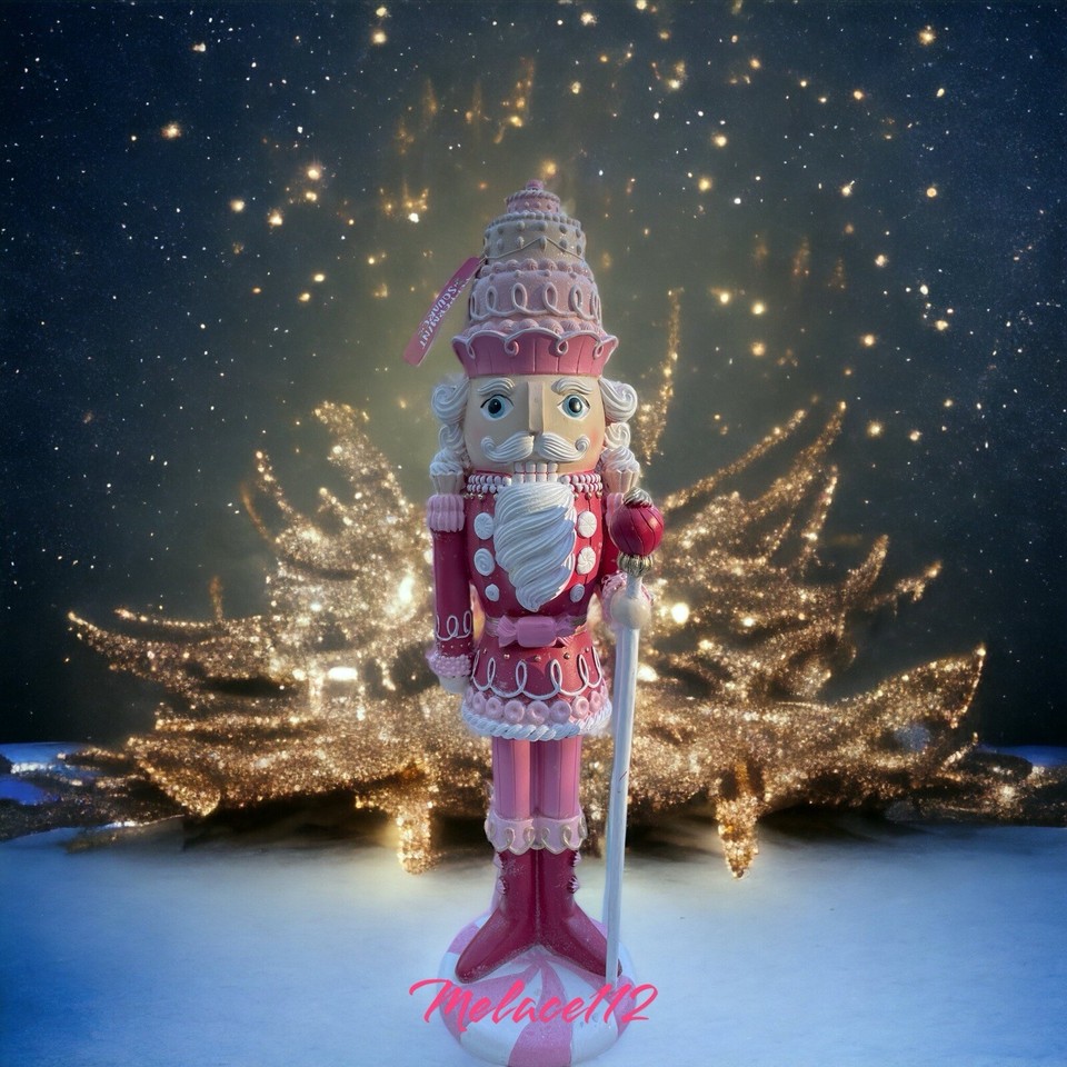 Large Pastel Cupcake Candy Nutcracker Christmas Decor Pink Red ...