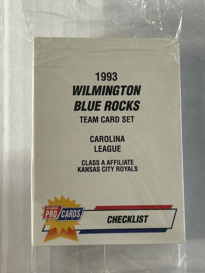 1993 Wilmington Blue Rocks Complete Set Minor League Kansas City Royals ...