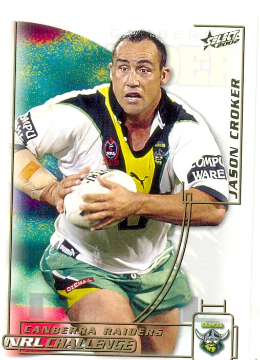 2002 Select NRL Challenge Common Card 125 Jason Croker - Canberra ...