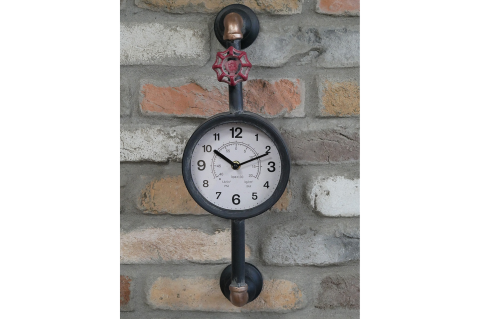Industrial Pipe Wall Clock Vintage Steampunk Style Pipe Waterworks | eBay
